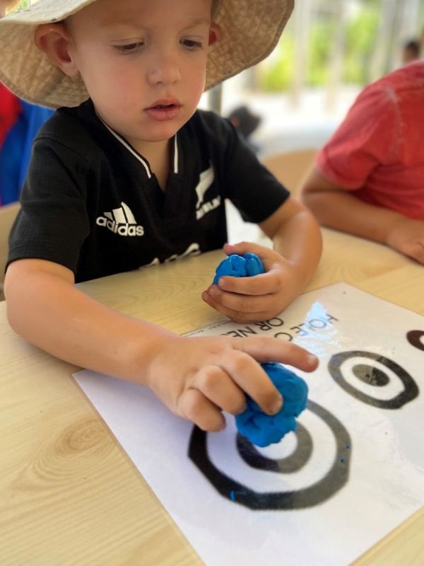 Sonas Wattle Grove - Tracing Symbols using Clay - Sonas Childcare