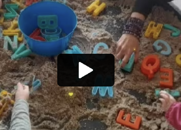 Sonas Huntingdale - Kinetic Sand, Letters in Hand - Sonas Childcare